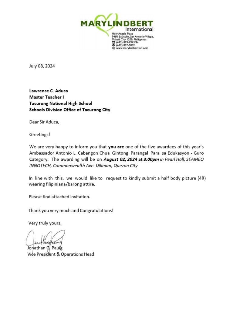 GURO AWARDEE - Lawrence C. Aduca | PDF