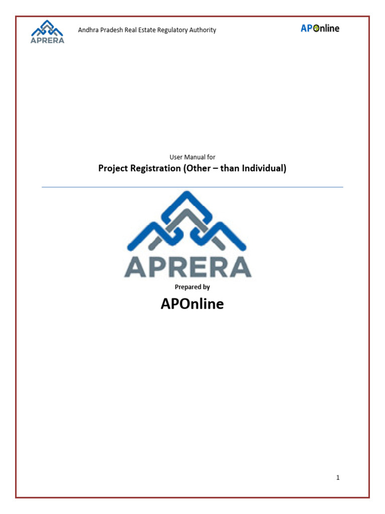 AP RERA Project Registration Manual | PDF | Microsoft Excel | Payments