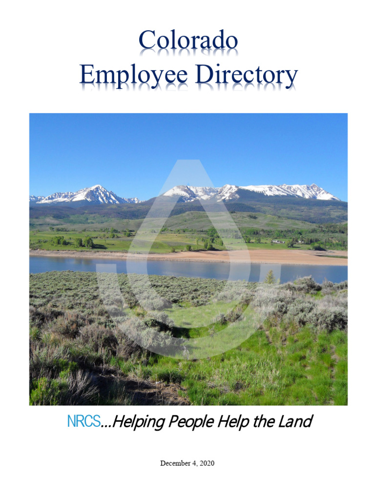 NRCS CO Employee Directory Dec 2020 | PDF | Geographic Information System
