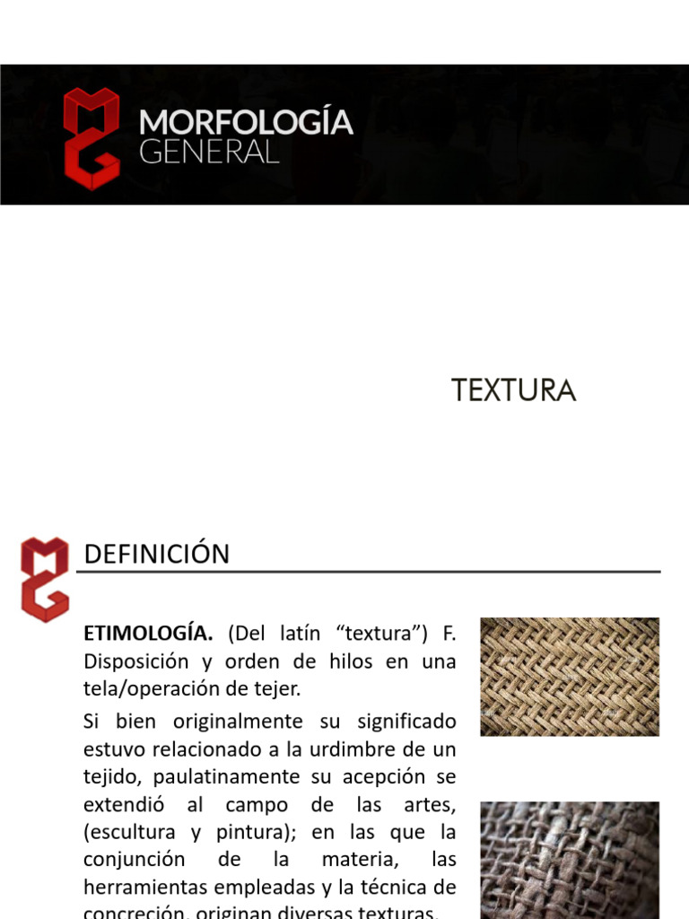 Morfologia General. Texturas | PDF | Ritmo | Percepción