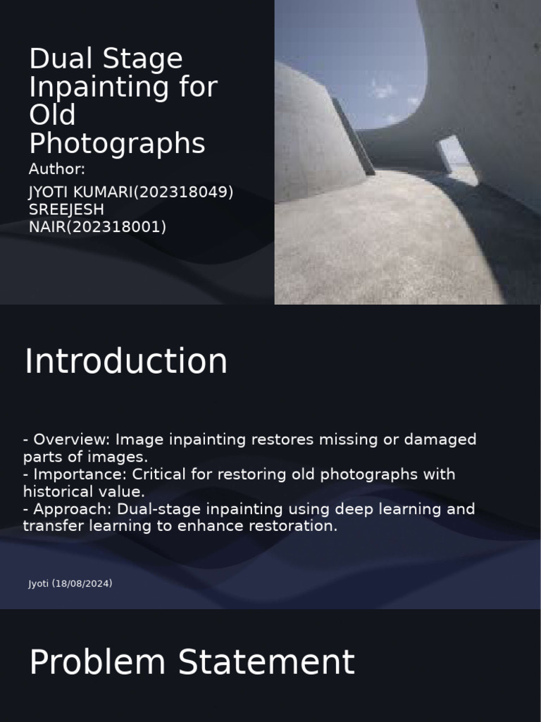 Dual Stage Inpainting Presentation | PDF