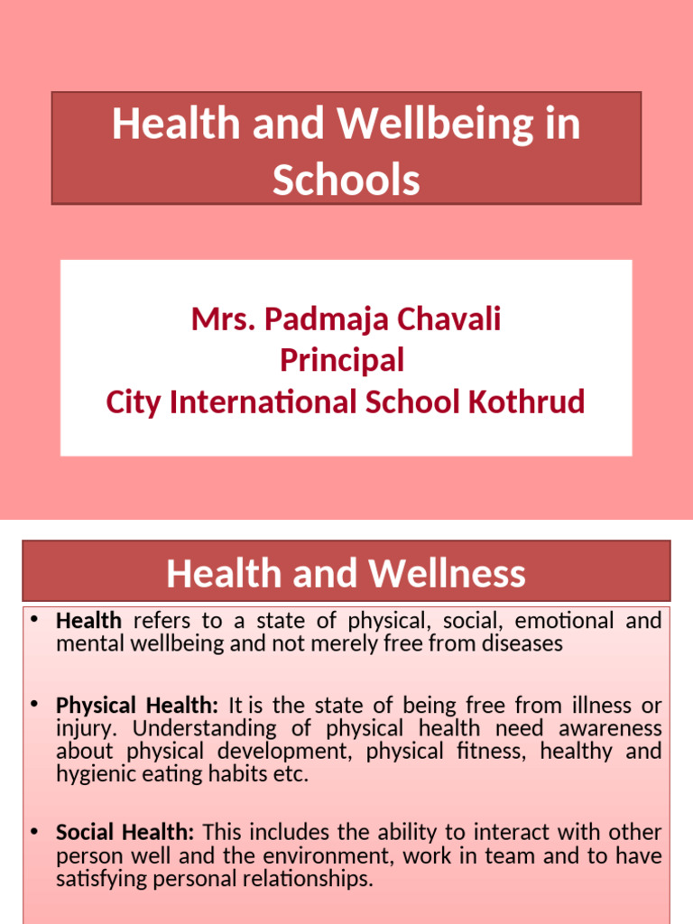 Health and Wellbeing in Schools - FDRC | PDF | Mental Health | Stress (Biology)