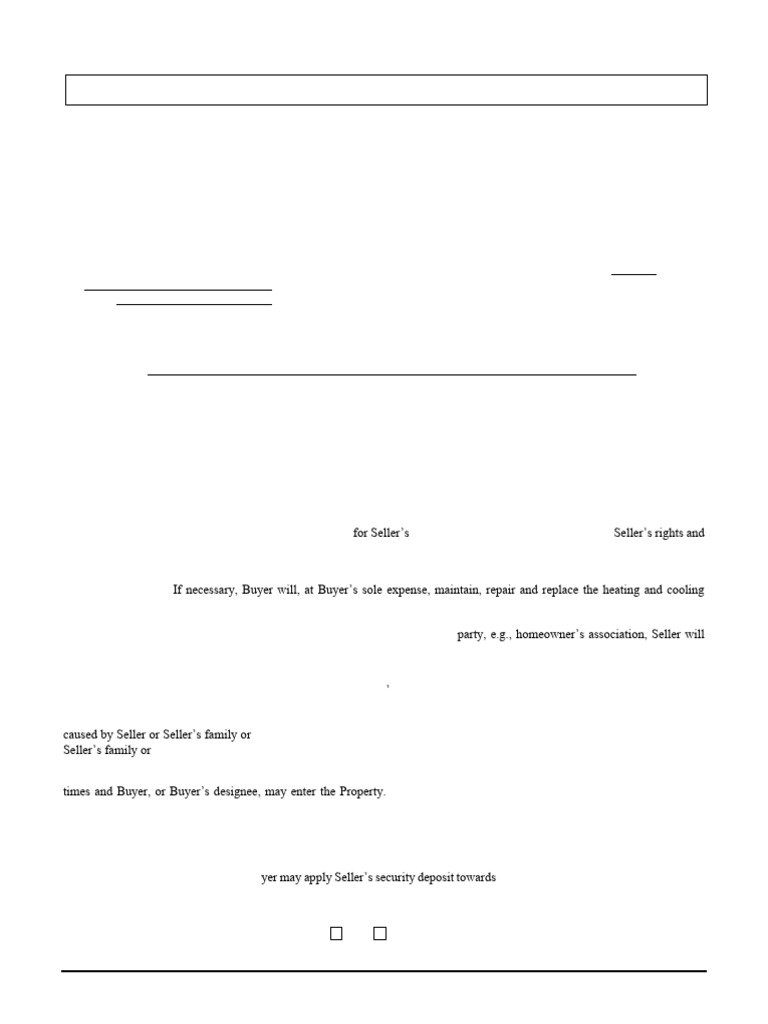 Post-Closing Occupancy Agreement (PCO70) Writable (2017) | PDF ...