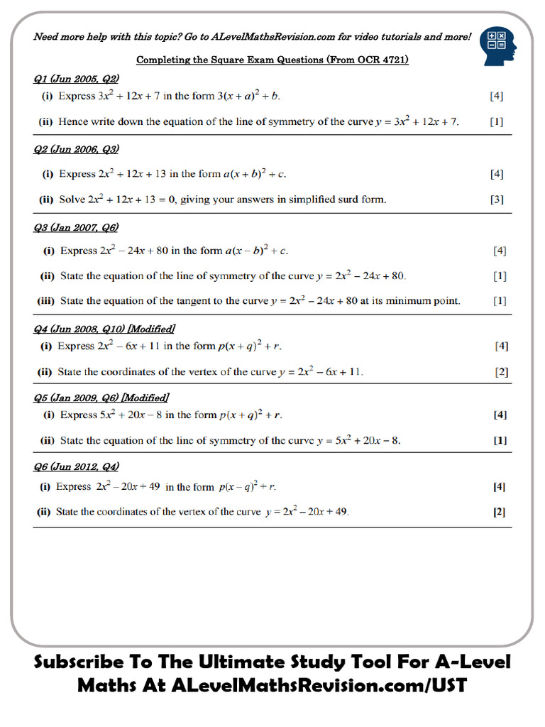 ALevel Maths Revision | PDF | Business | Teaching Methods & Materials