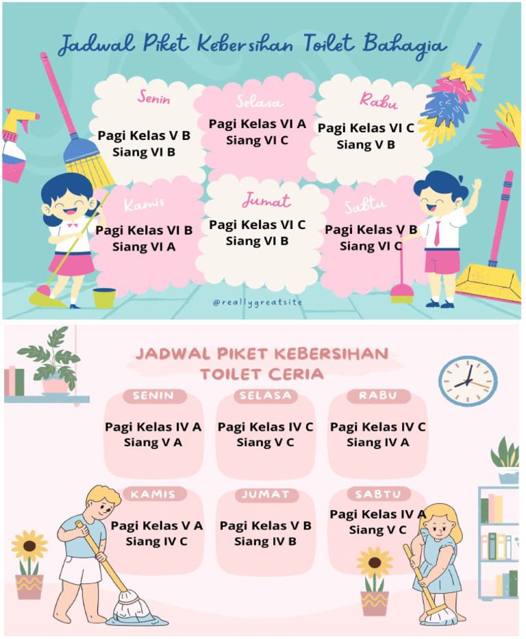 Jadwal Kebersihan Toilet | PDF