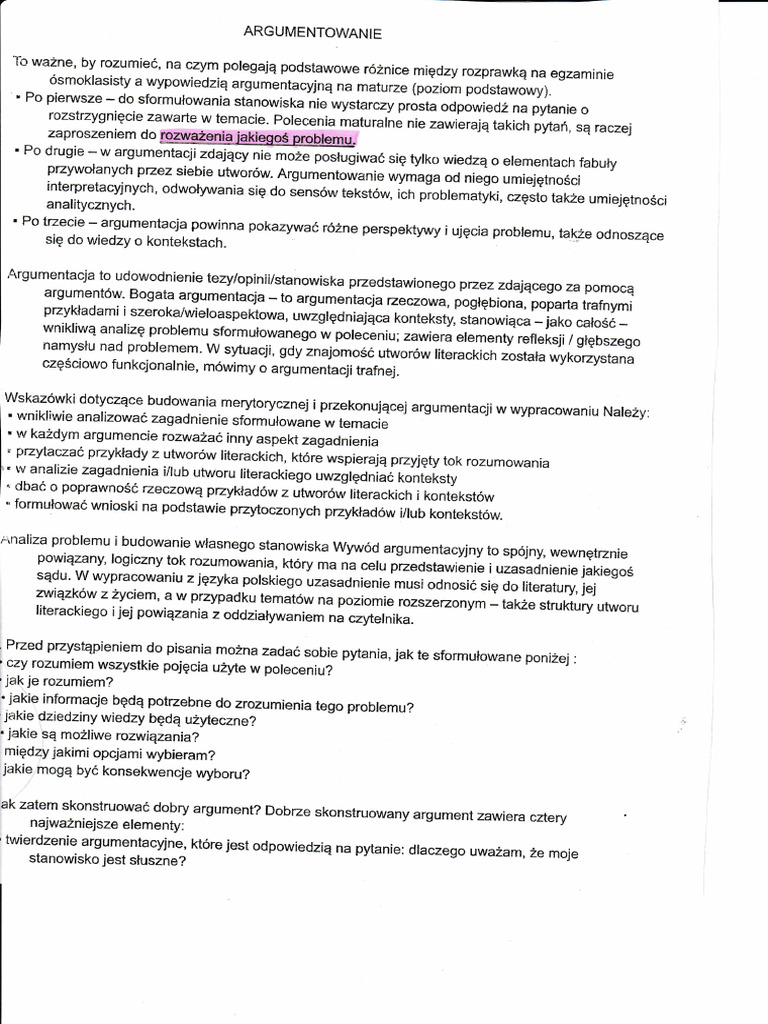 Argumentowanie | PDF