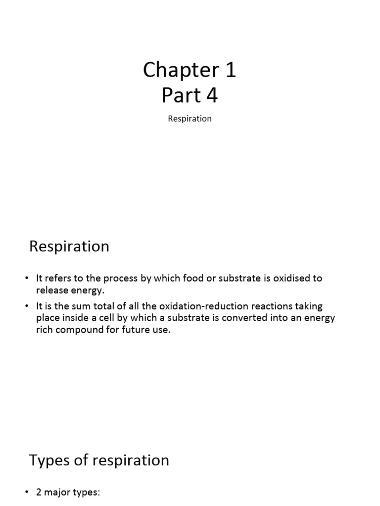 Chapter 1 Part 4 | PDF | Cellular Respiration | Diet & Nutrition