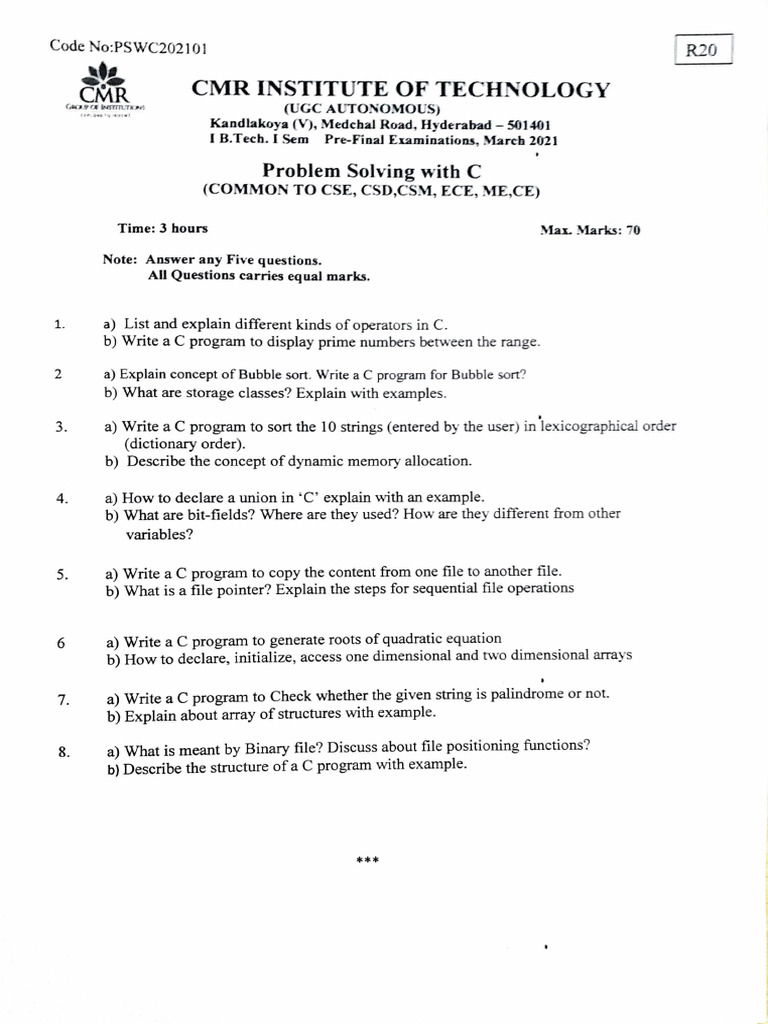 Ps Questions Pdf Pointer Computer Programming String Computer Science 