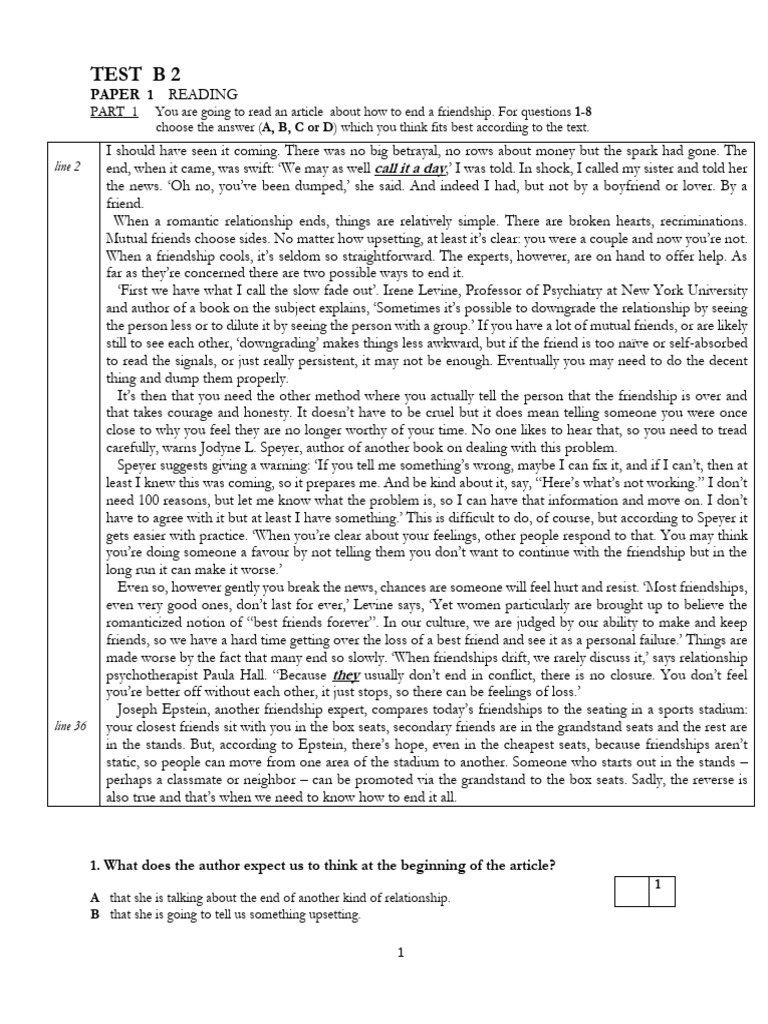 B2 English.sample(2) | PDF