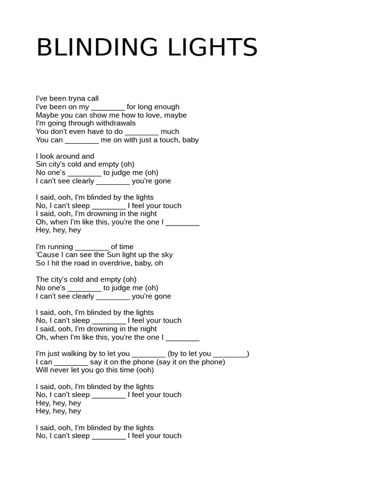 blinding light | PDF