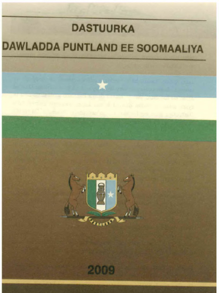 Dastuurka Puntland 2009 | PDF