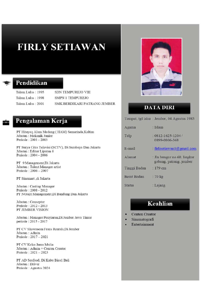 CV DAN SPK TERBARU 2024 | PDF