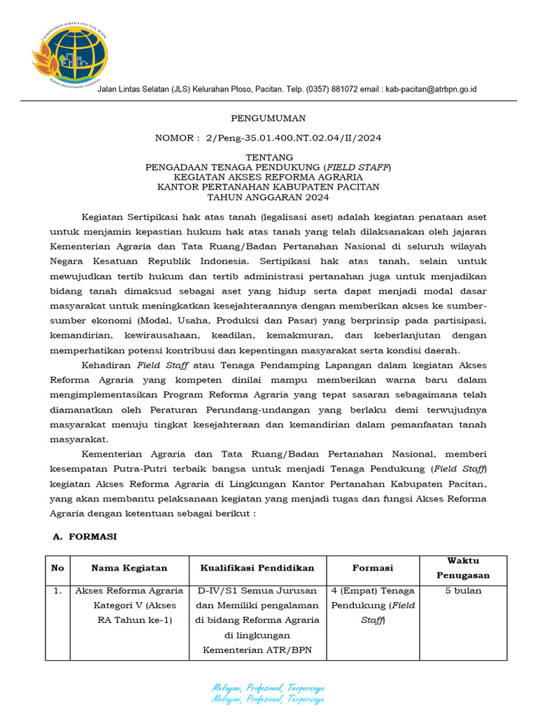 2_Peng-35.01.400.NT.02.04_II_2024_Pengadaan Tenaga Pendukung RA 2024 | PDF