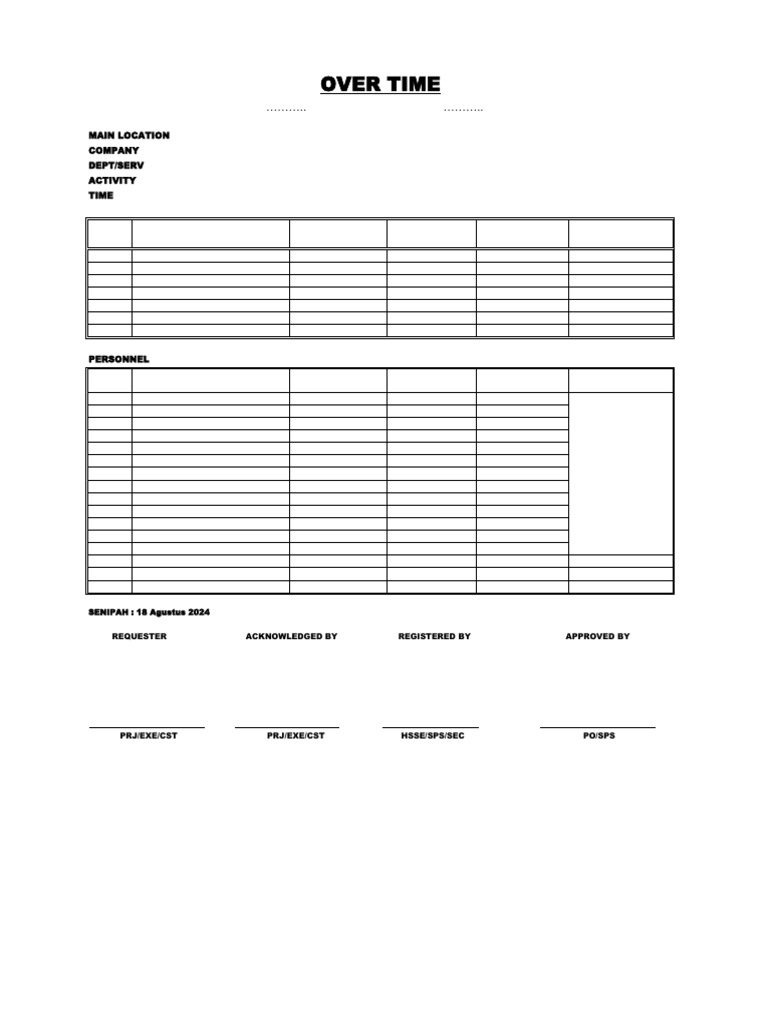 List Overtime SPS 19-25 Aug 24 (Jetty DDF) | PDF