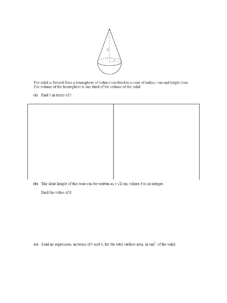 Mensuration P1 QP | PDF