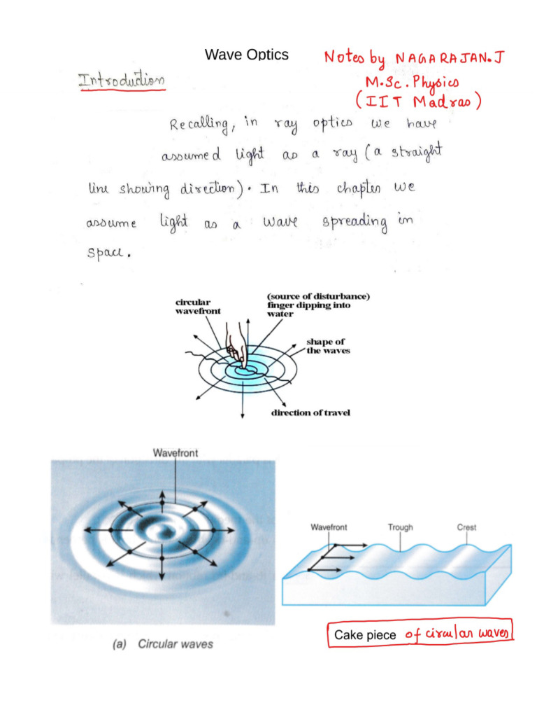 Wave optics part 1a final | PDF