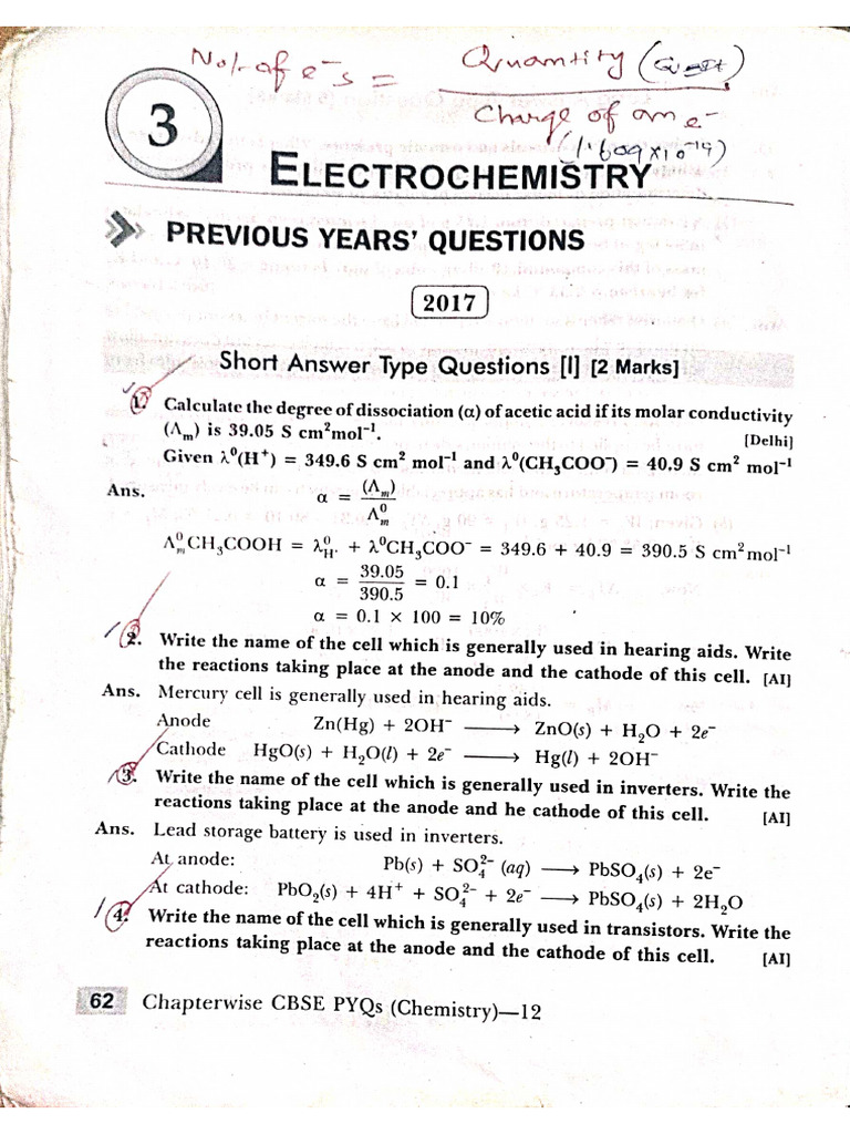 Electrochemistry | PDF
