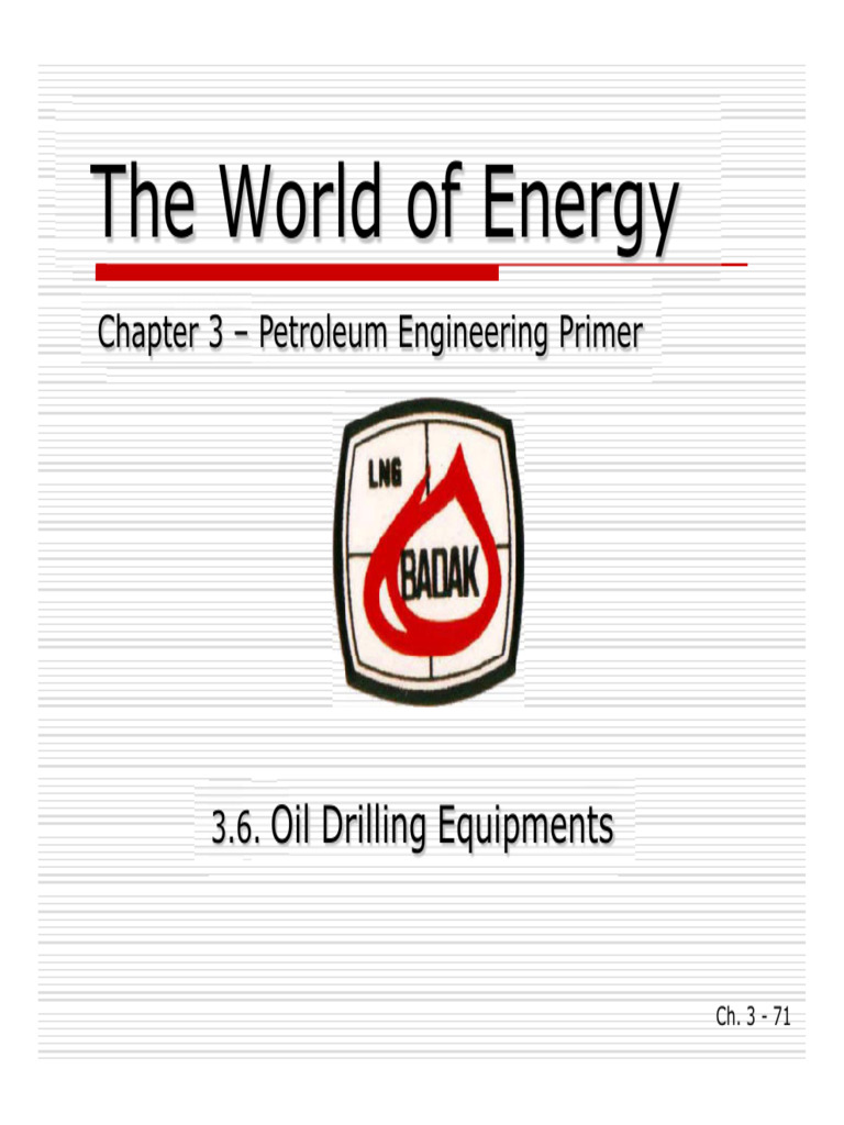 03F Oil Drilling Equipments | PDF | Oil Well | Casing (Borehole)