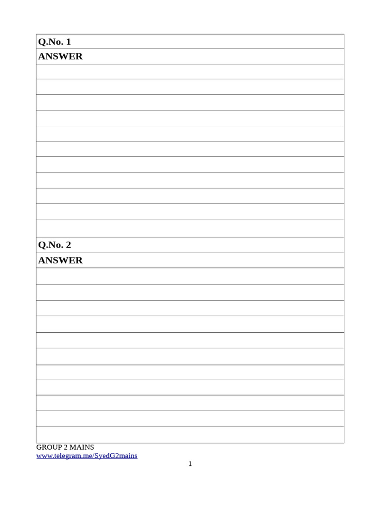 53 Page Answer Booklet | PDF