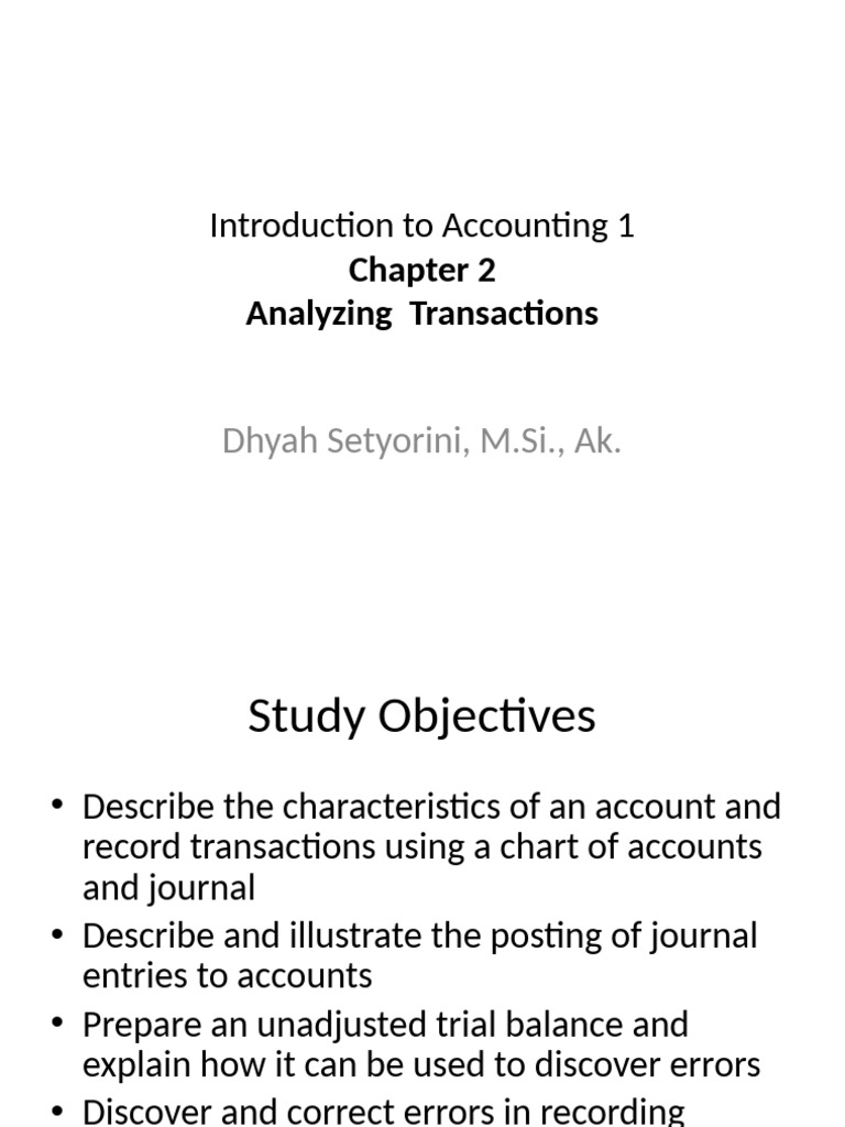 CH 2 Analyzing Transactions | PDF | Debits And Credits | Corporations
