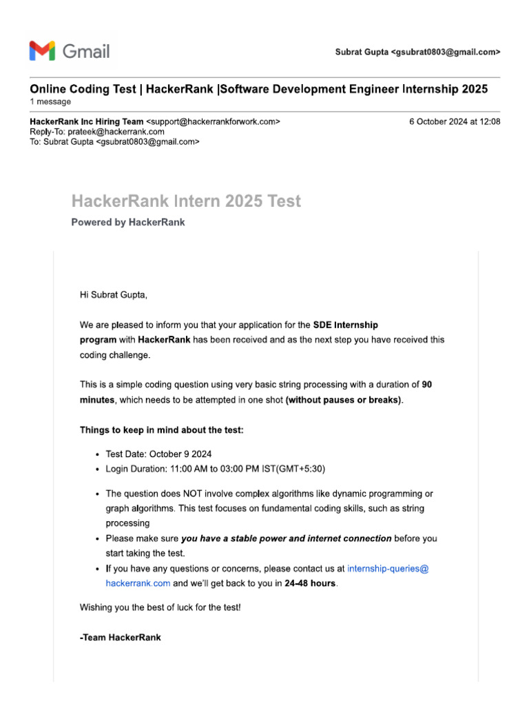 Hackerrank Assesment | PDF