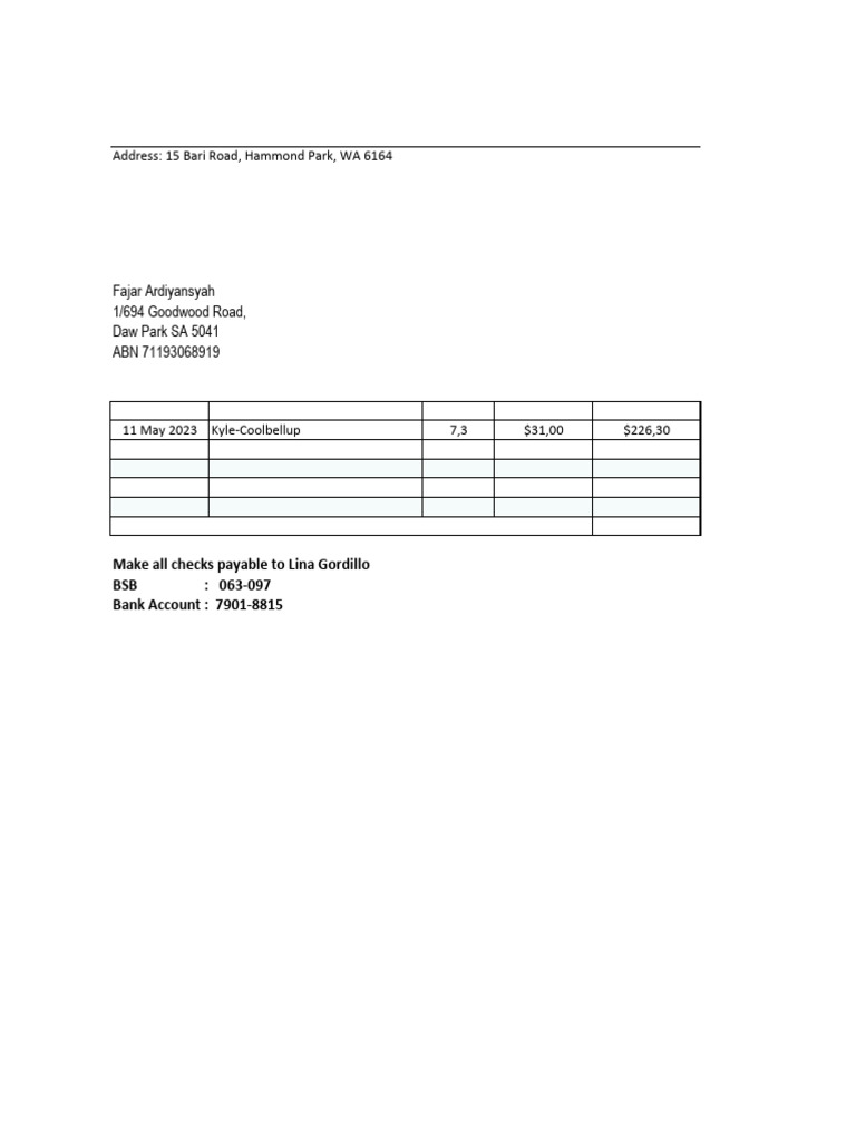 Invoice 04 - Lina - 11-20 May 2023 | PDF