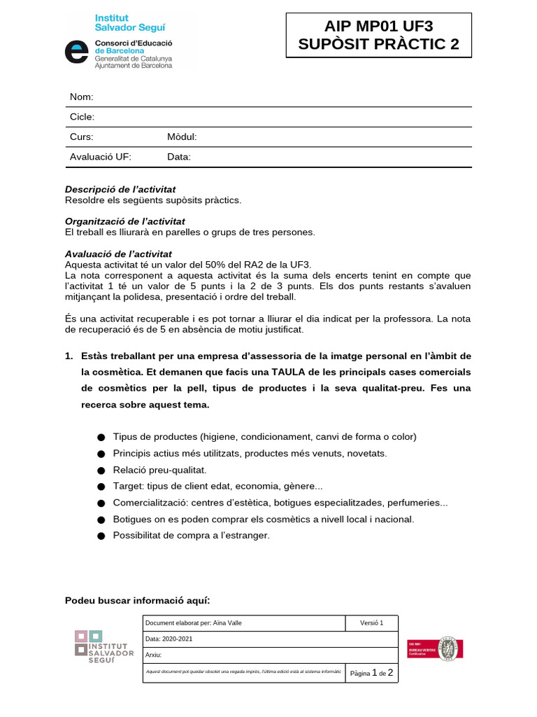 2.supòsit Pràctic 2 | PDF