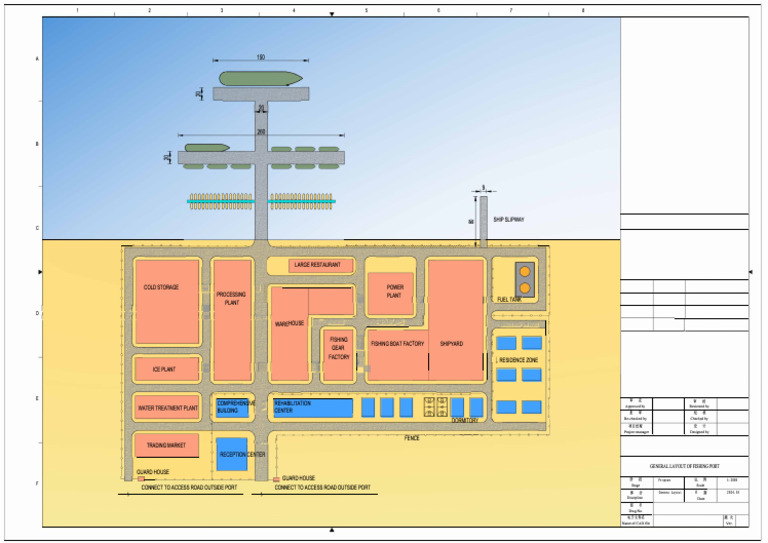 Fishing Port General Layout Plan | PDF | Water Transport | Shipping