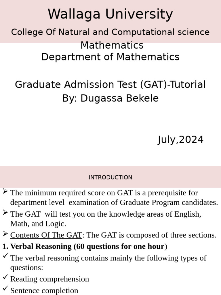 A. GAT PPT (Dugassa) | PDF | Triangle | Numbers