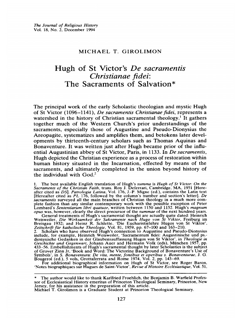 Scholastic Theology & Sacraments | PDF | Sacraments | Penance