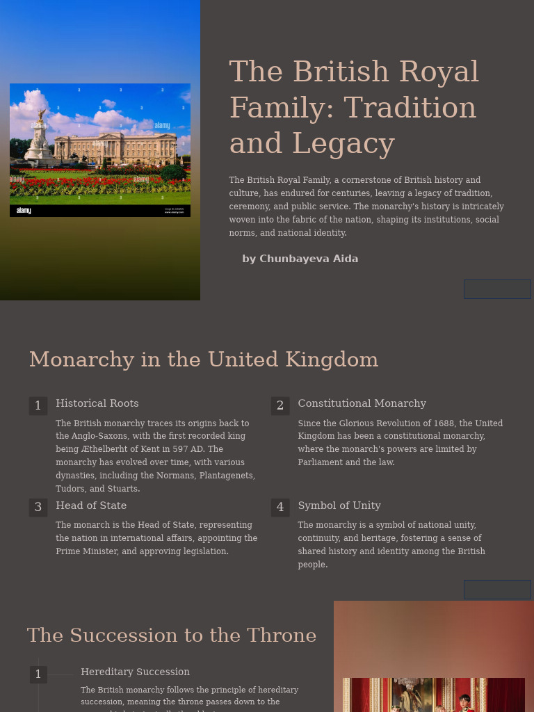 The British Royal Family Tradition and Legacy | PDF | Monarchy Of The ...