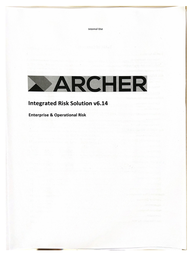 GRC Tool - Archer Manual | PDF
