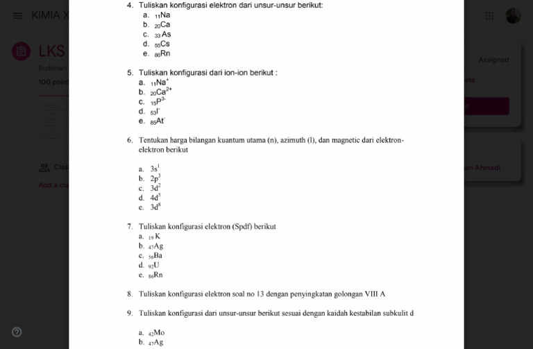 LKS Struktur Atom X MIPA 3 | PDF