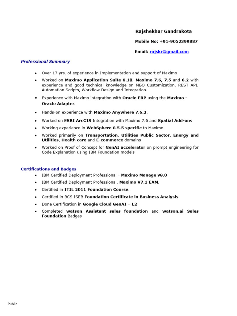 IBM Maximo Consultancy Expertise in India | PDF | Enterprise Resource ...