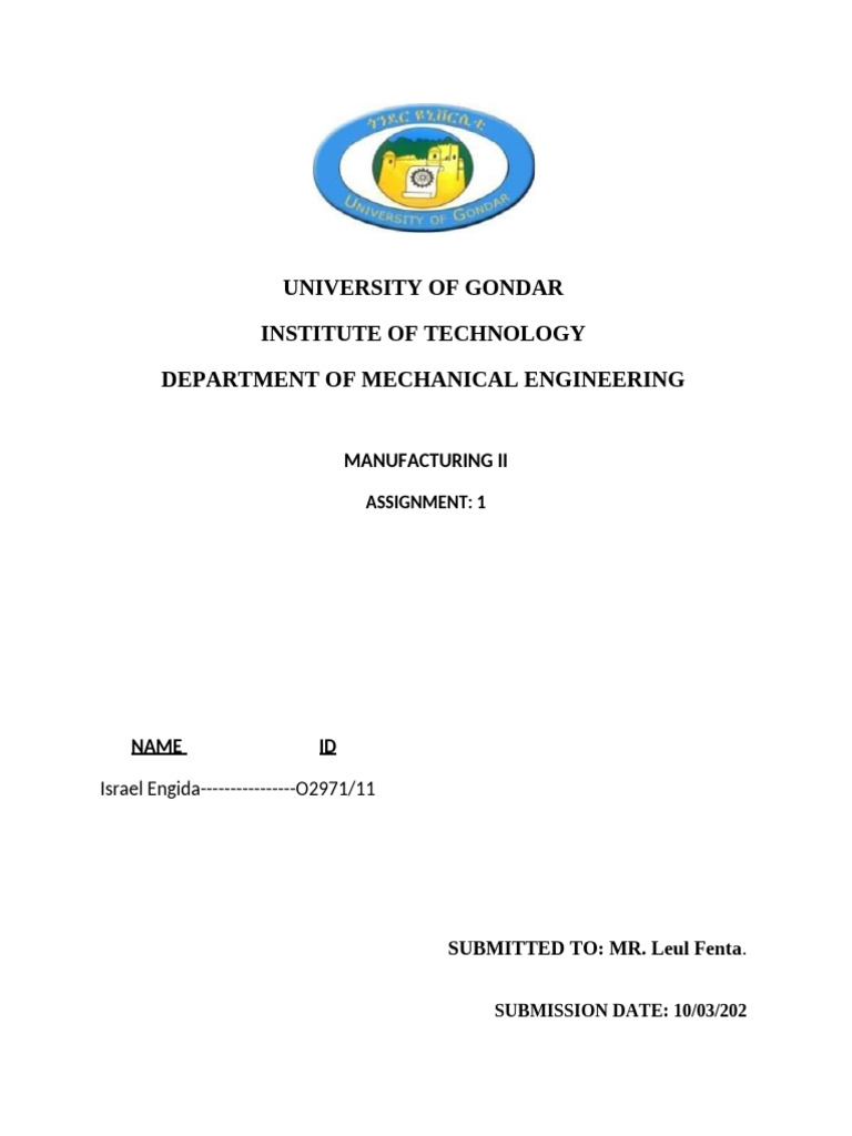 Israel Engida Man 2 Assin | PDF | Sheet Metal | Deformation (Engineering)