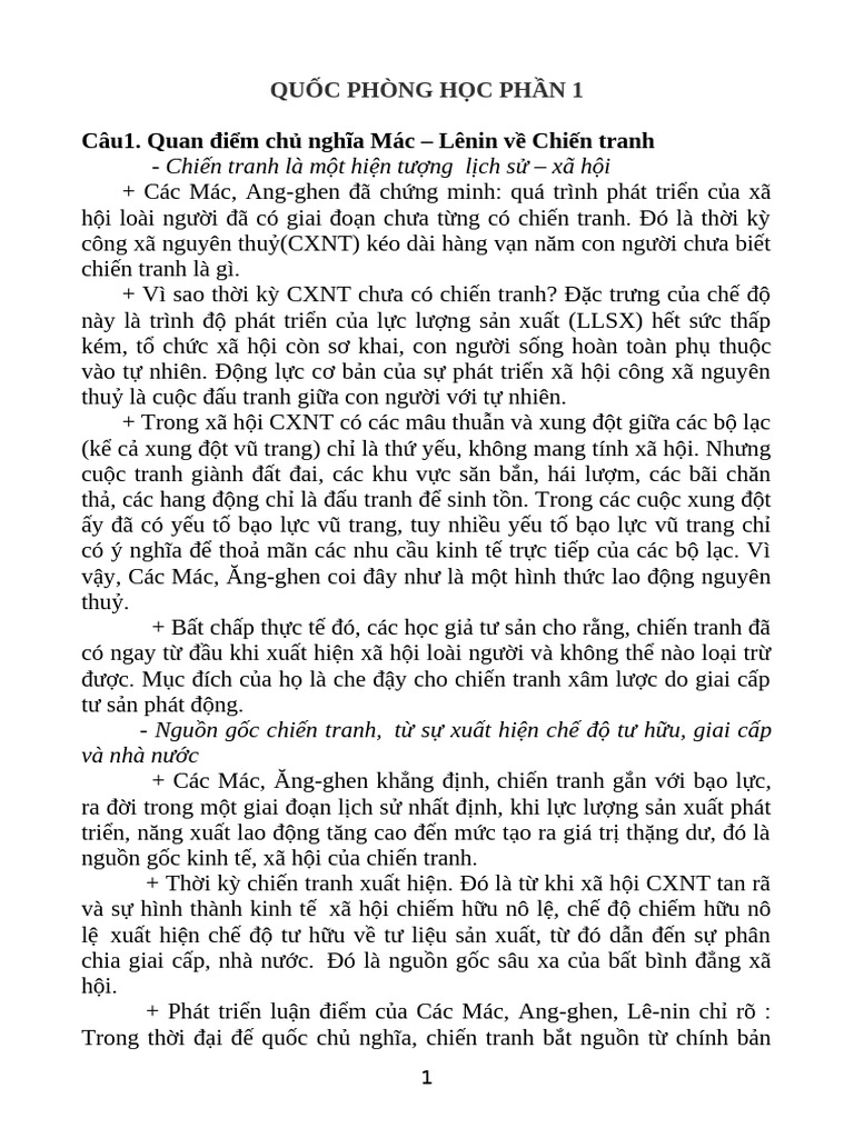 (123doc) de Cuong Quoc Phong Hoc Phan 1 | PDF