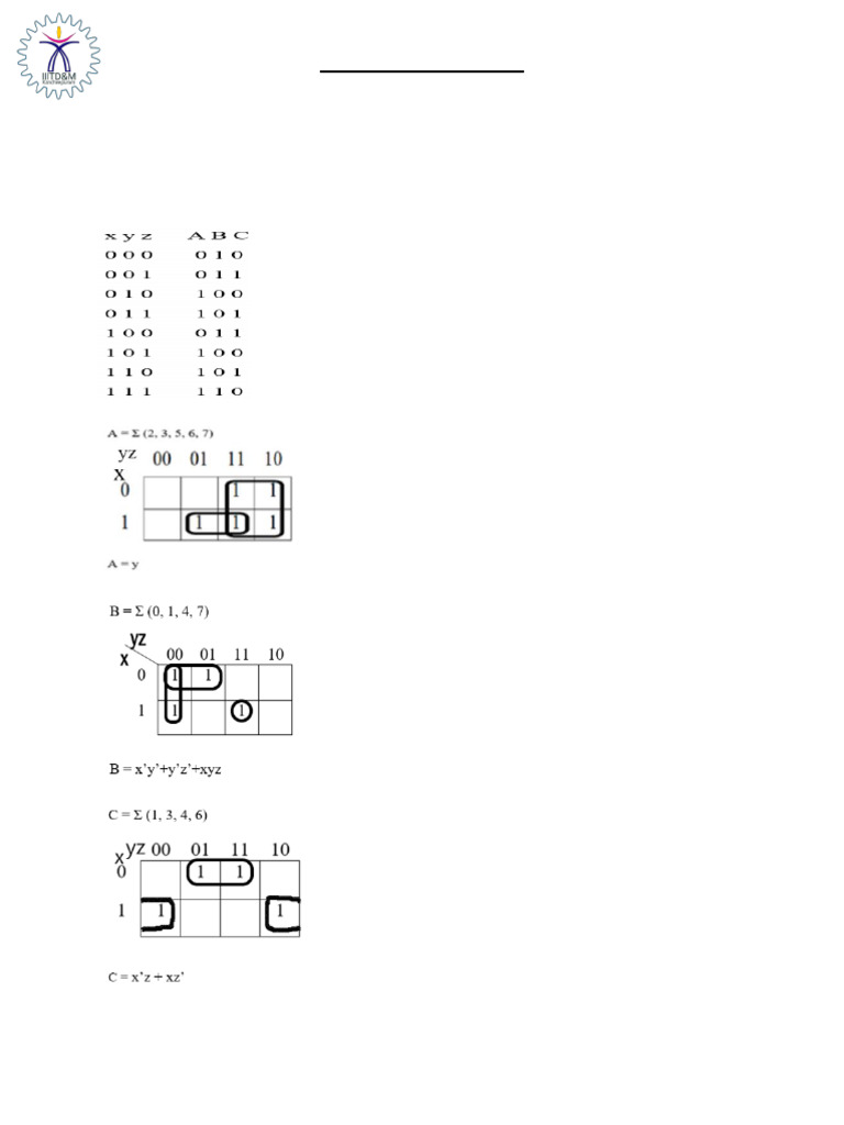 Karnaugh Map Solutions For Circuits Pdf Digital Electronics
