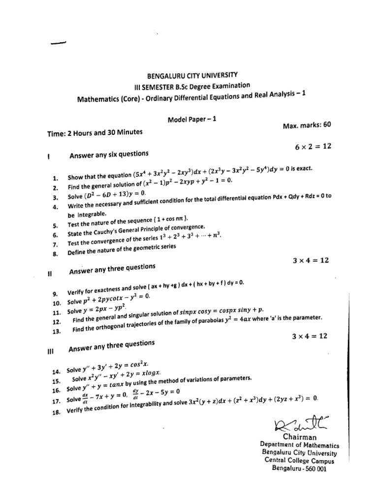 3rd SEM NEP CORE MODEL PAPERS | PDF
