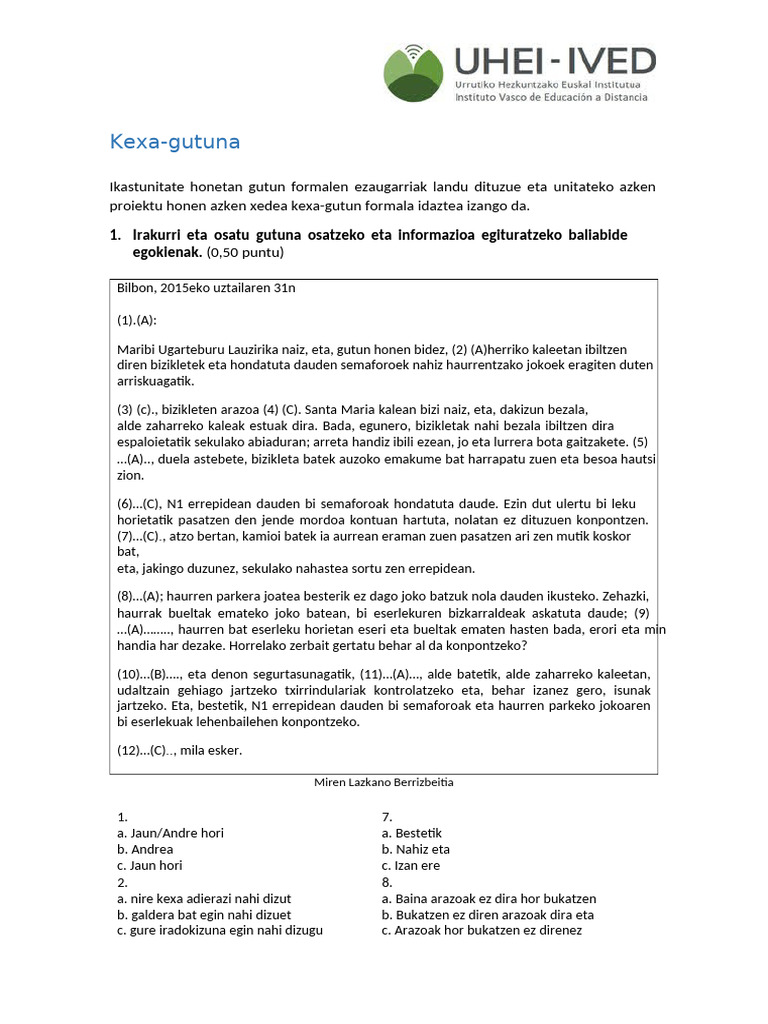 Kexa-Gutuna (Idazmena) | PDF