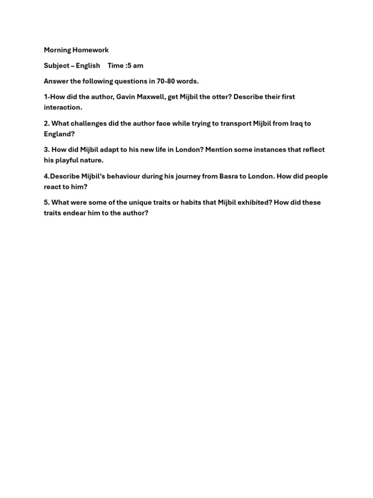 Morning Homework 22.10.24 | PDF