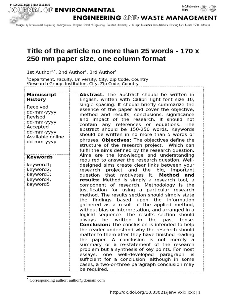 LPBEI Full Form in JENV Series | PDF | Life Cycle Assessment | Incineration