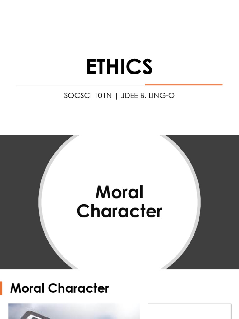 Understanding Moral Character | PDF