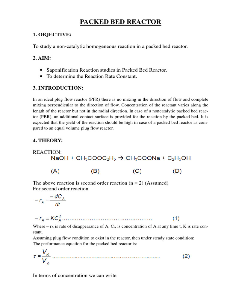 E6 - Saponification in PBR | PDF | Chemical Reactor | Sodium Hydroxide