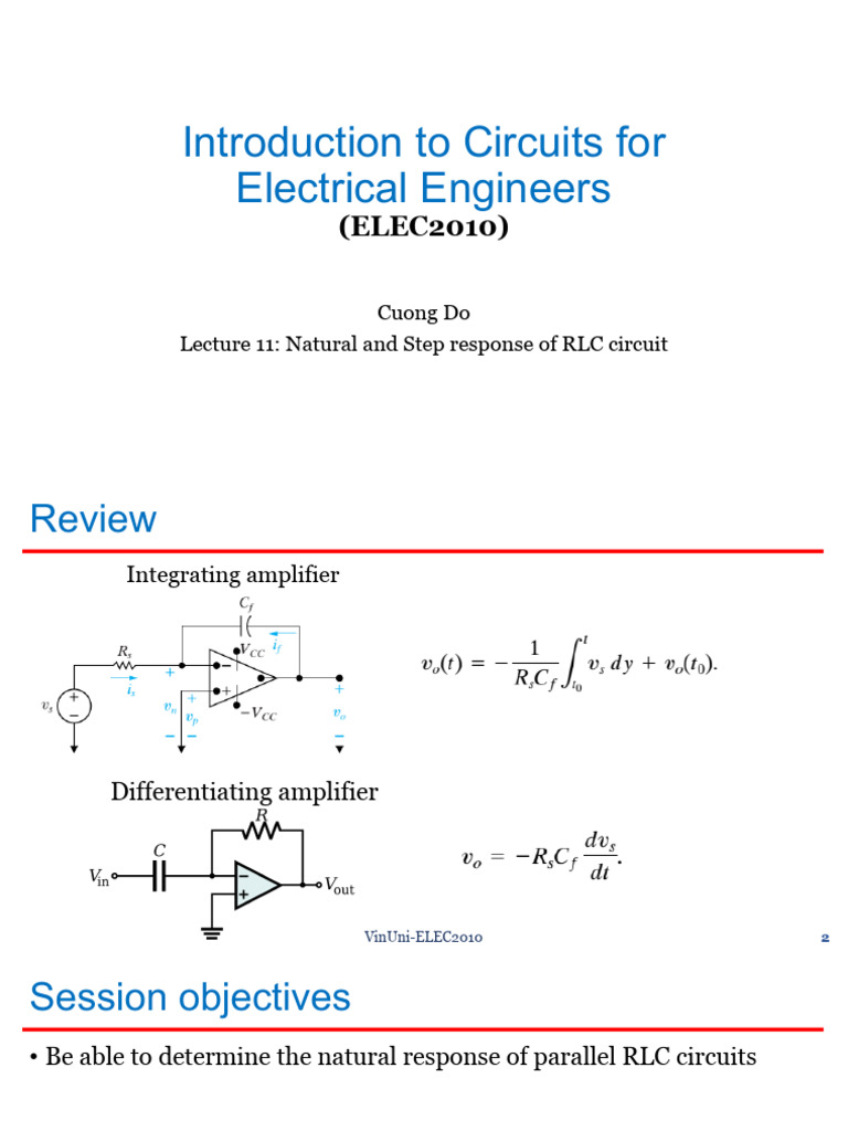 Lecture_11_RLC | PDF | Damping | Electrical Circuits