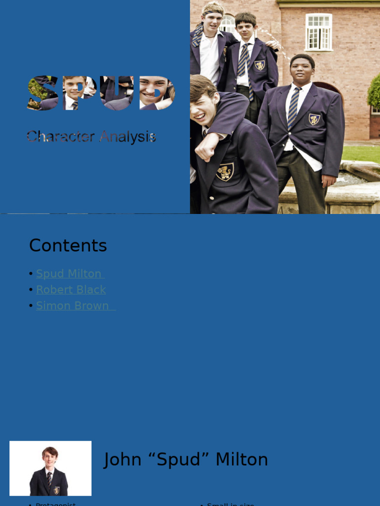 Spud Character Analysis | PDF | Art