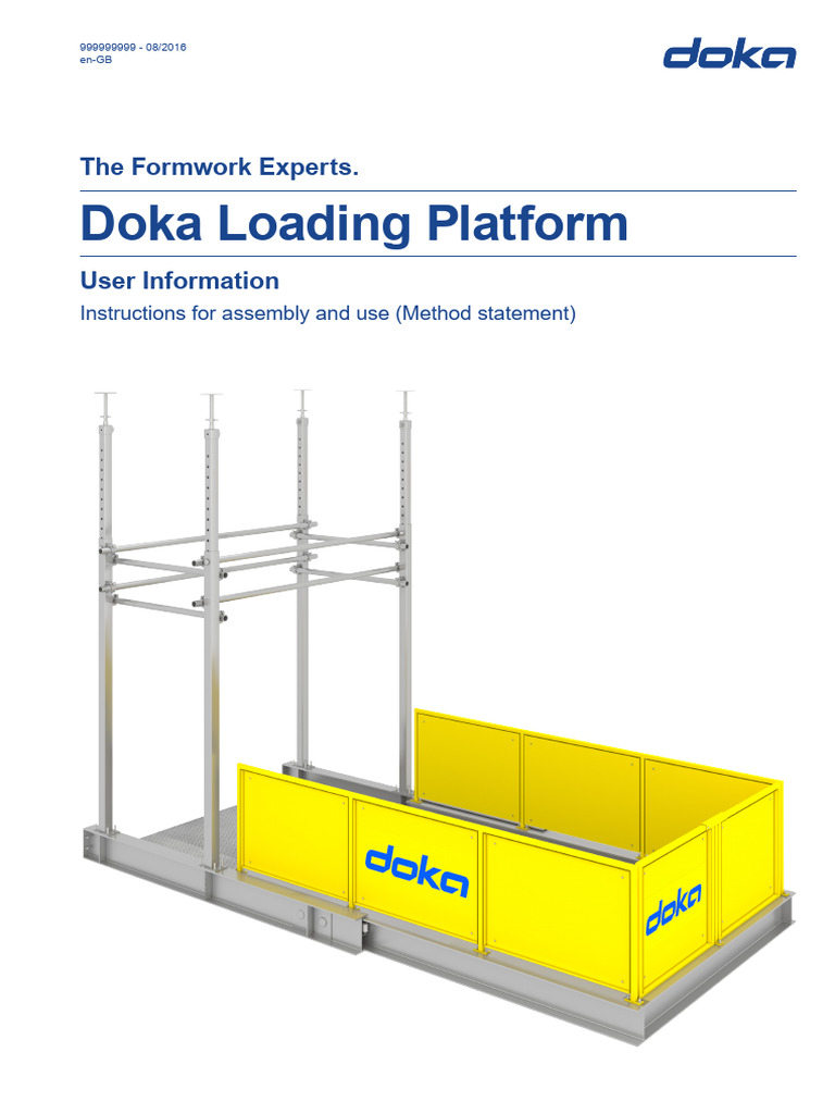 Loading Platform DOKA | PDF | Scaffolding | Safety