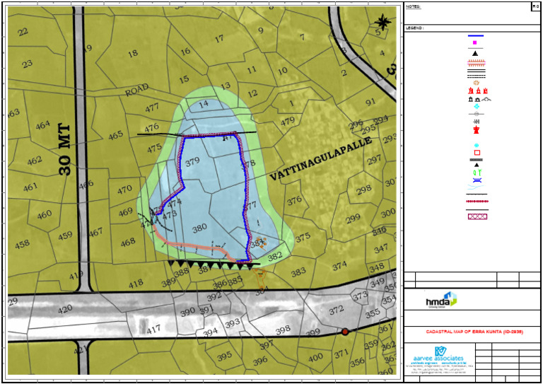 Cadastral Map of Erra Kunta, Hyderabad | PDF