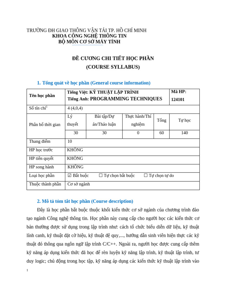 Ky Thuat Lap Trinh - DCCT 2024 | PDF