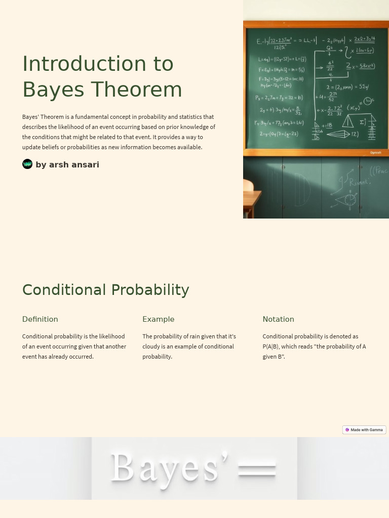 Introduction To Bayes Theorem | PDF | Hypothesis | Probability