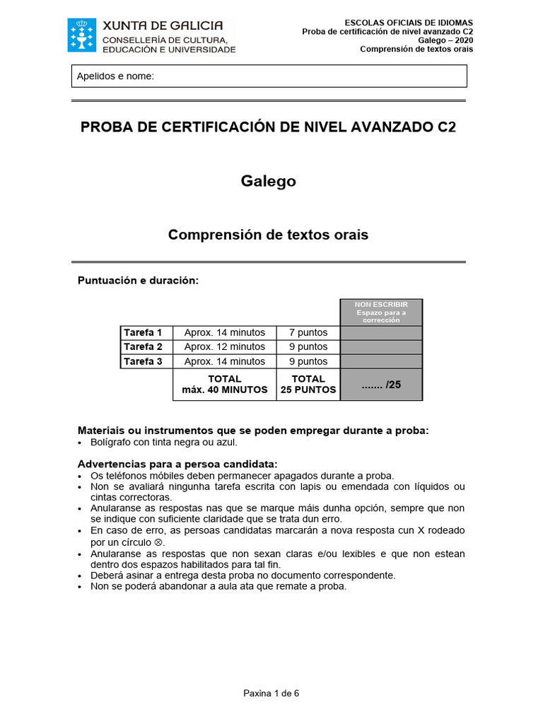 Ga c2 A 2020 Cto Tarefas | PDF